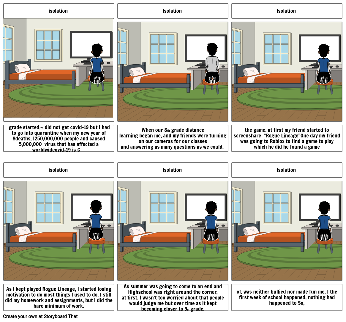 Isolation Storyboard By 10326150 isolation-storyboard-by-10326150