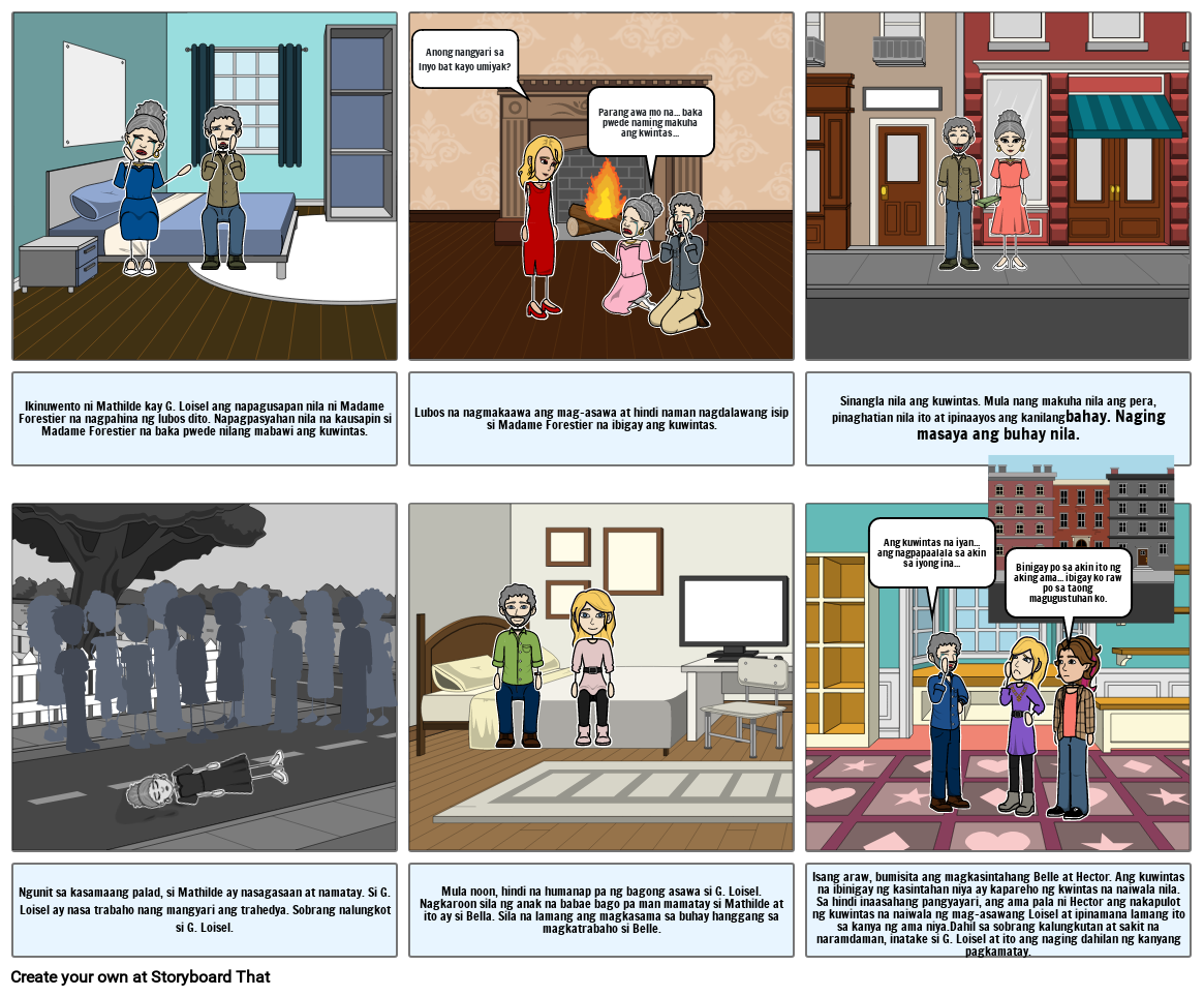 " Ang kwentas" Storyboard par 10d1261c