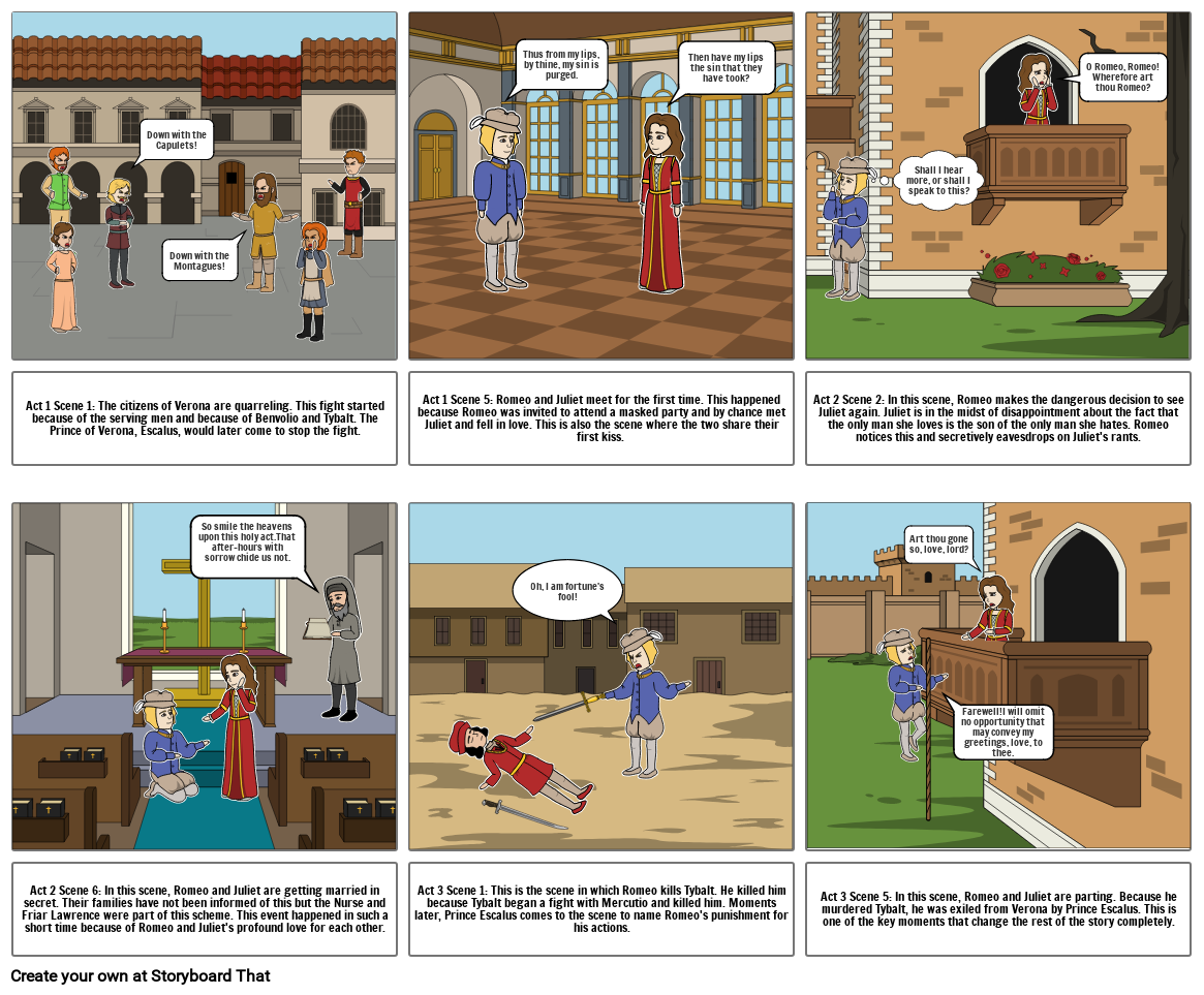 Romeo & Juliet Storyboard por 10eb4496