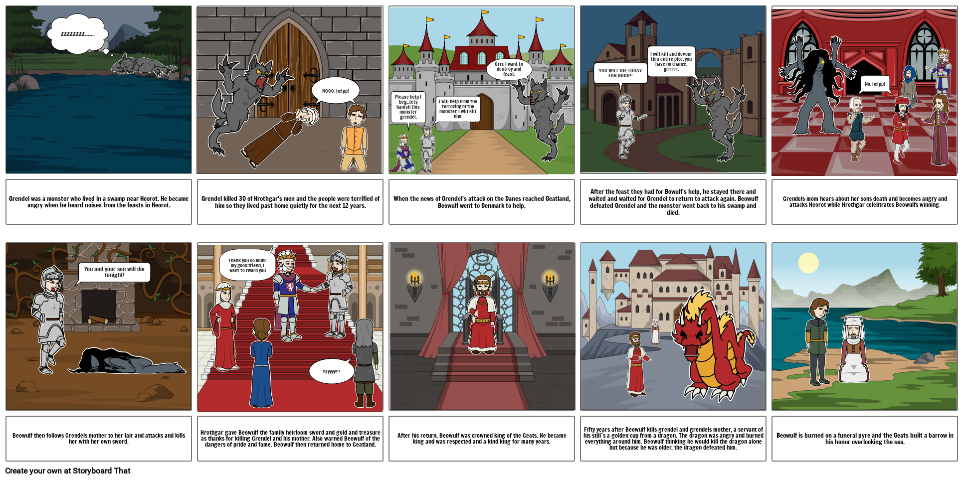 Grendels Story Storyboard by 115de88c