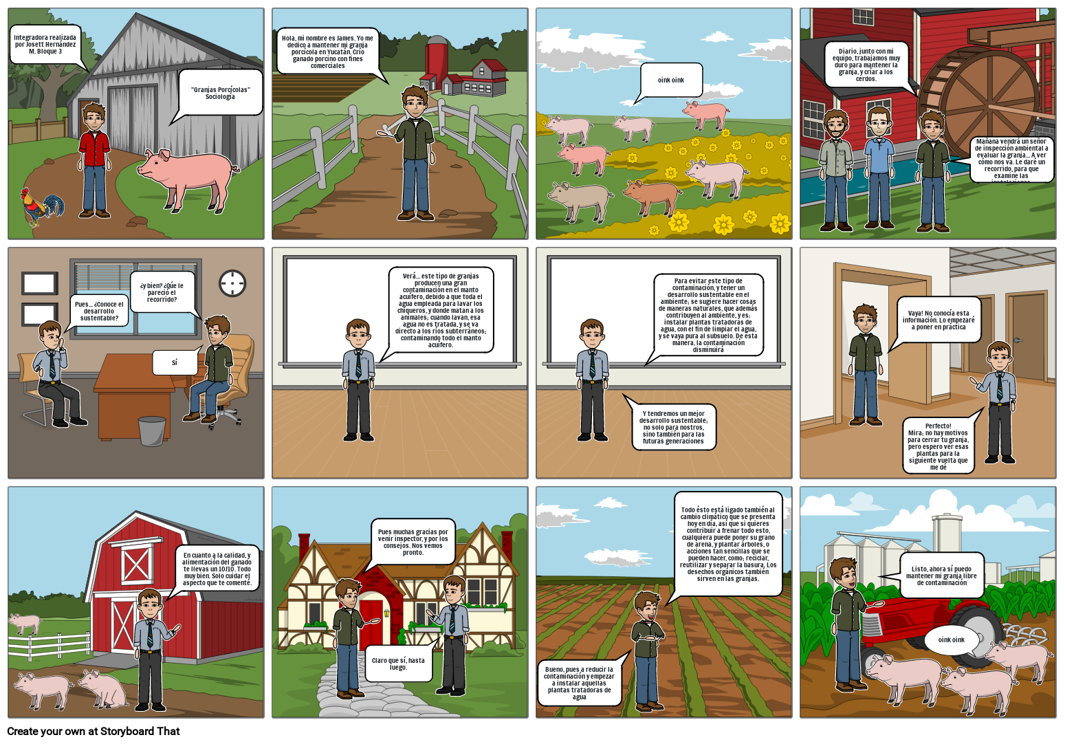 Las granjas porcícolas Storyboard por 11774930