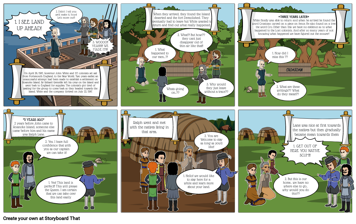 US. History 1 Project Storyboard by 117f2ee2