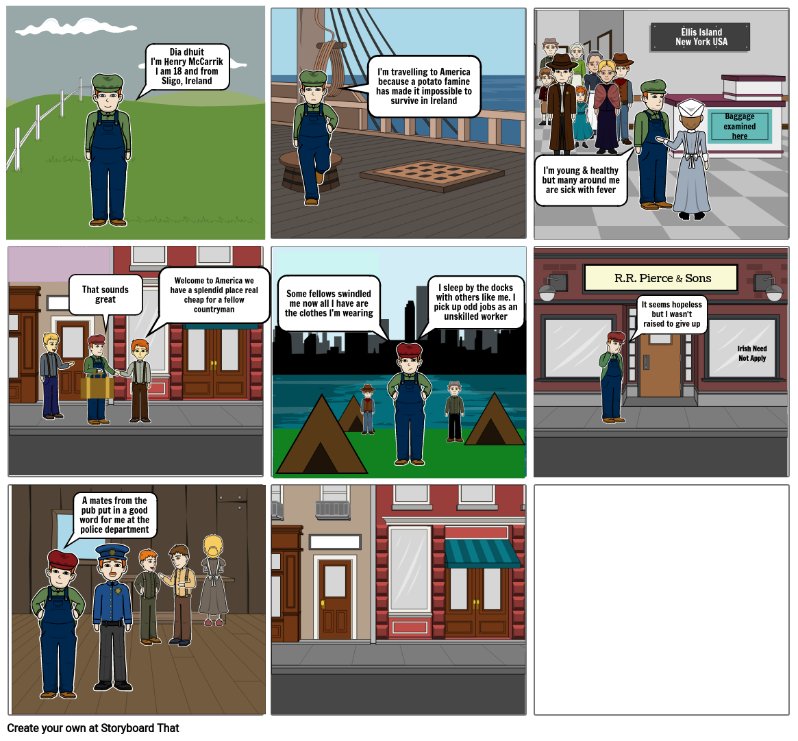 Immigration late 1800s Storyboard by 11866703