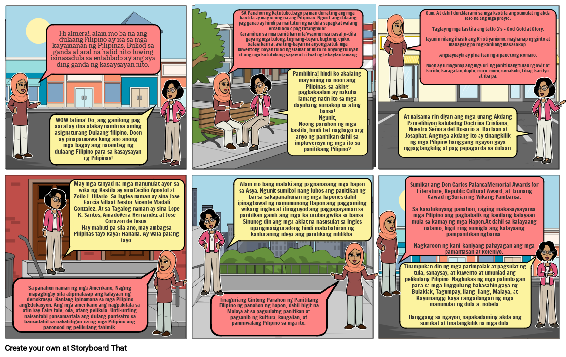panitikang filipino Storyboard by 125e06af