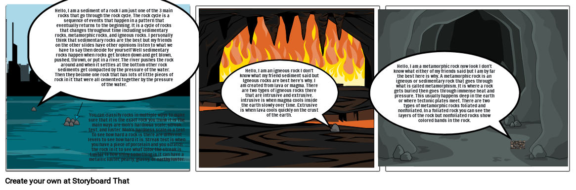 Rock Cycle and Tectonic Plates Storyboard por 12c32d24