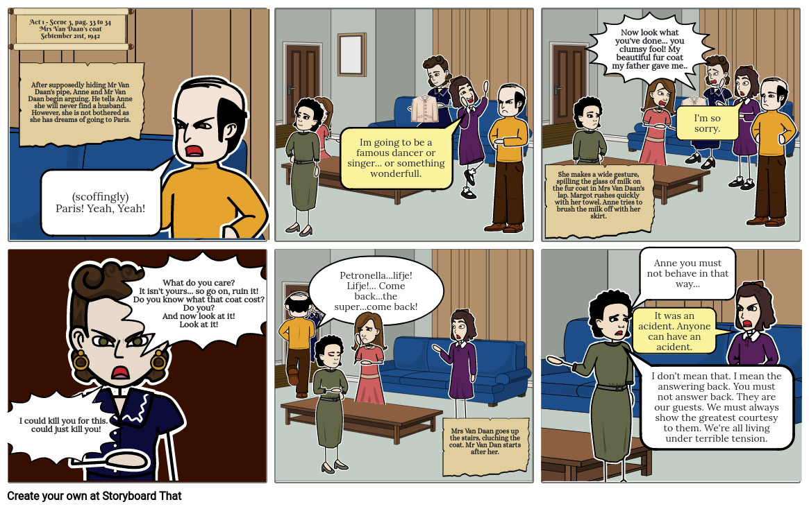 Anne Frank Storyboard par 12e43d7e