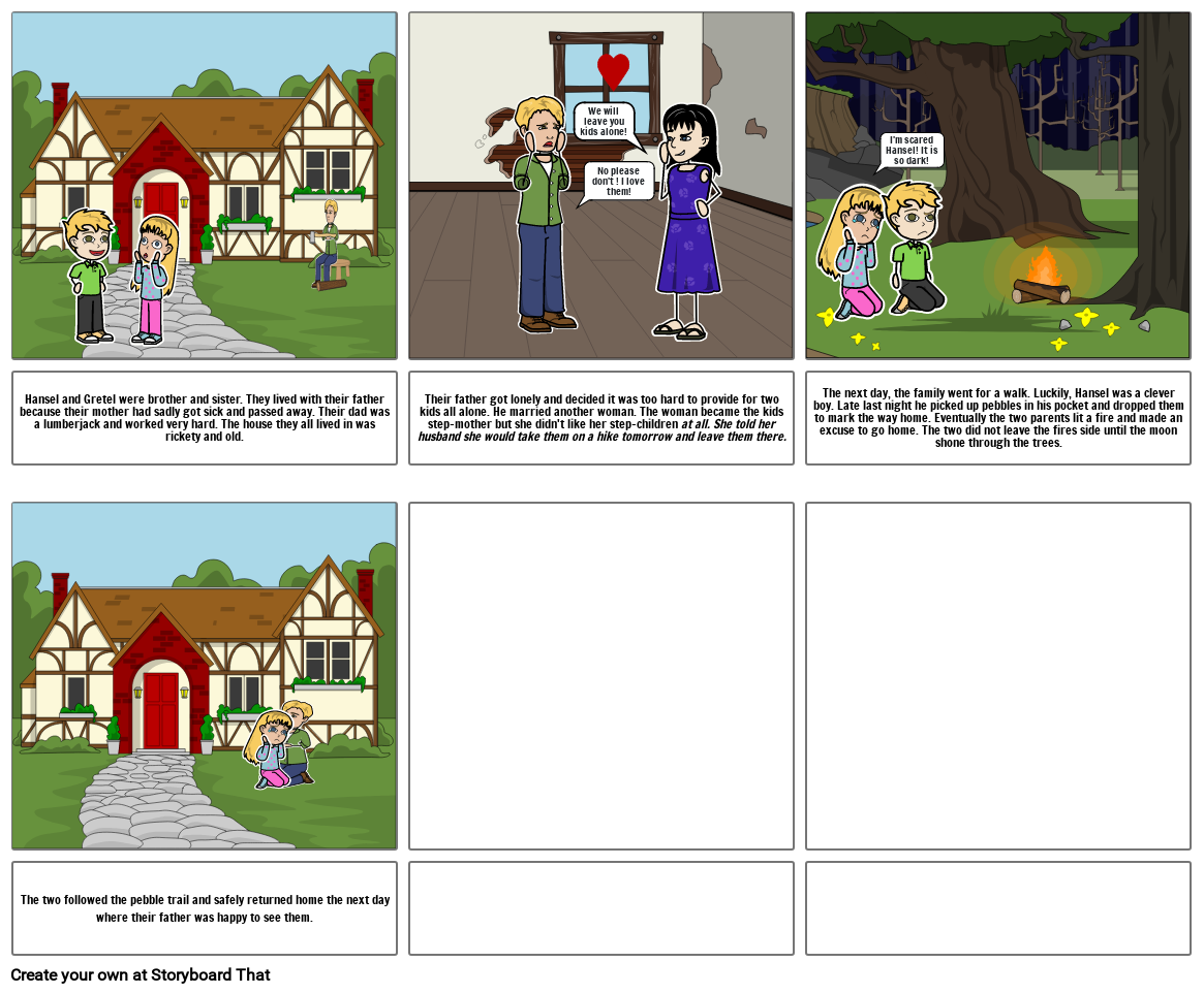 Hansel And Gretel Storyboard By 12f4eefb