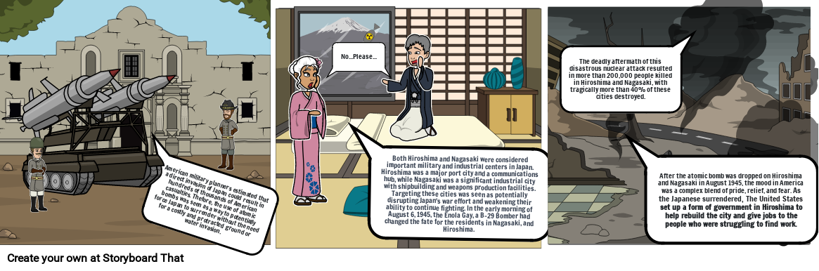 SOS Comic Strip-Hiroshima Bombing (Vincent and Harry)