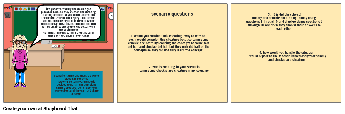 1p dayma academy dishonesty storyboard Storyboard