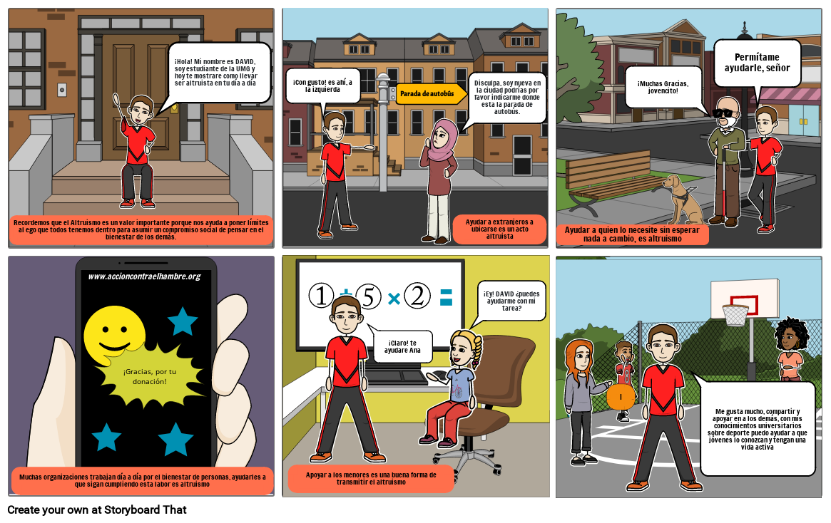 Ejemplo de Altruismo Storyboard by 1496e637