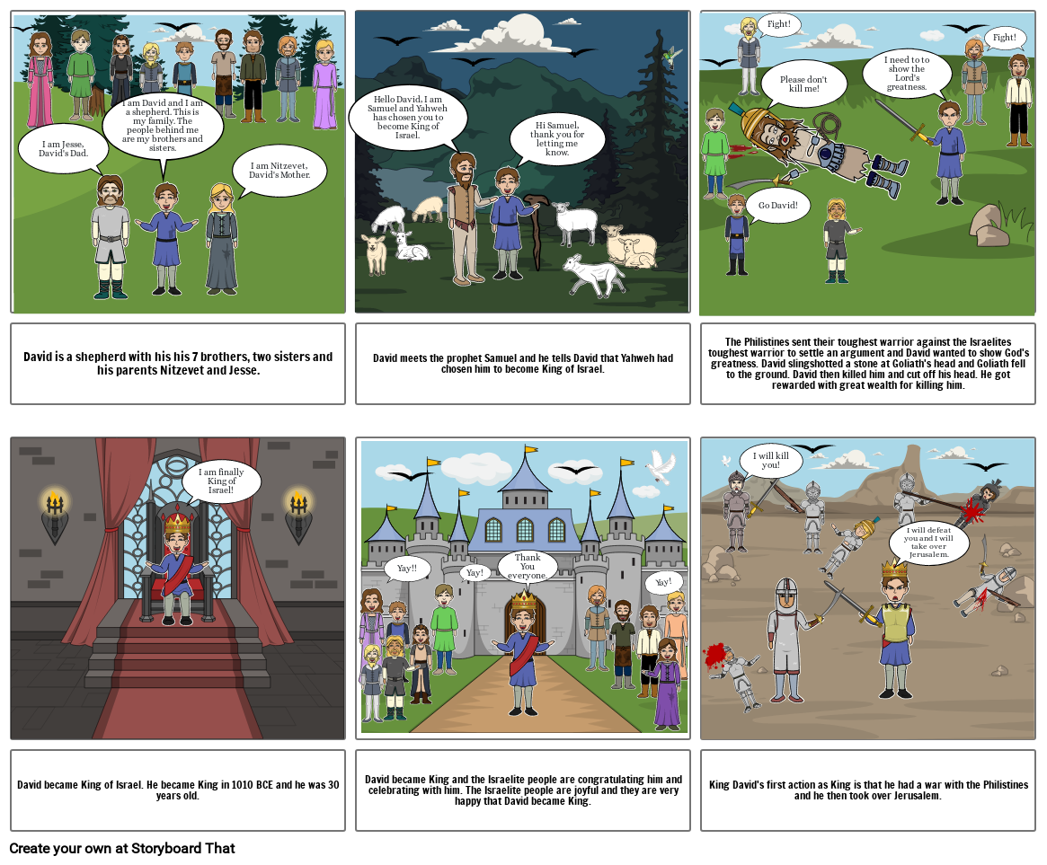 King David Storyboard by 14e40eaa
