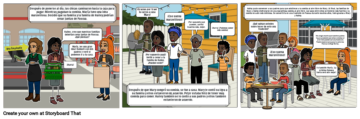 Honors Spanish 3 Comic: The Cookout Dilemma 2