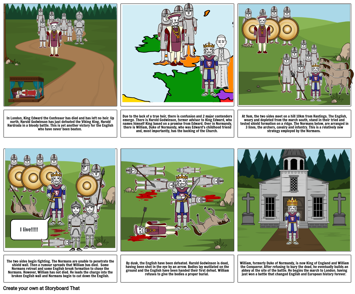 Battle of Hastings Storyboard by 157899