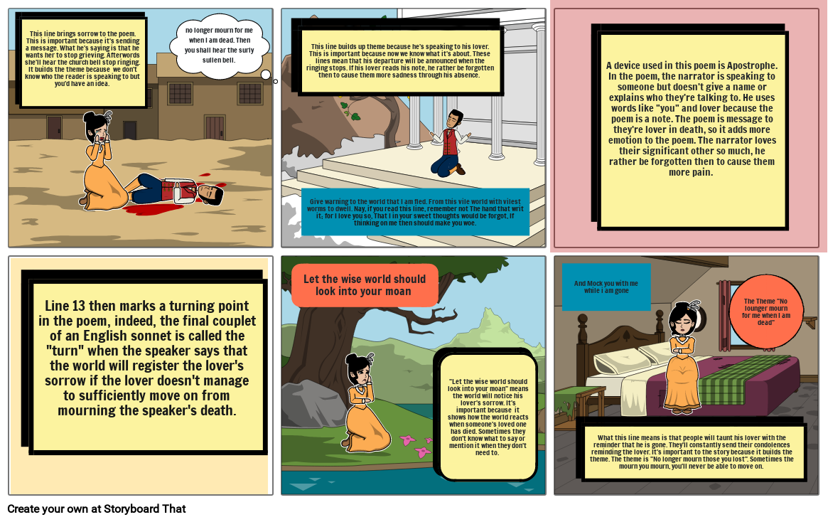 Sonnet 71 Storyboard por 15efa8e3