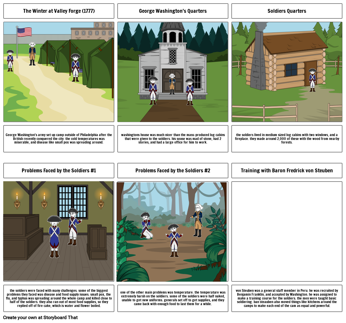 the winter at valley forge Storyboard by 1605c30a