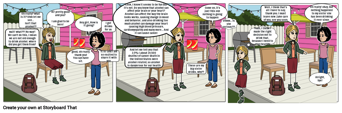 Risk behavior comic strip Storyboard by 164bef6b01