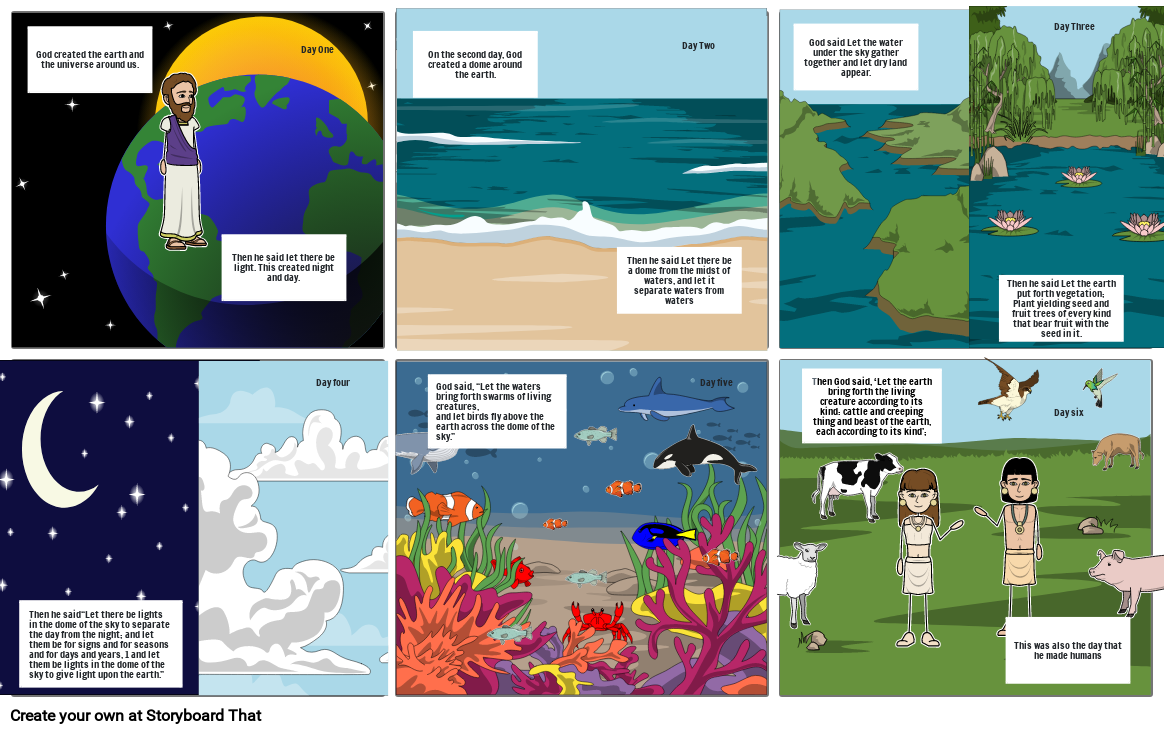creation story Storyboard por 165f7515