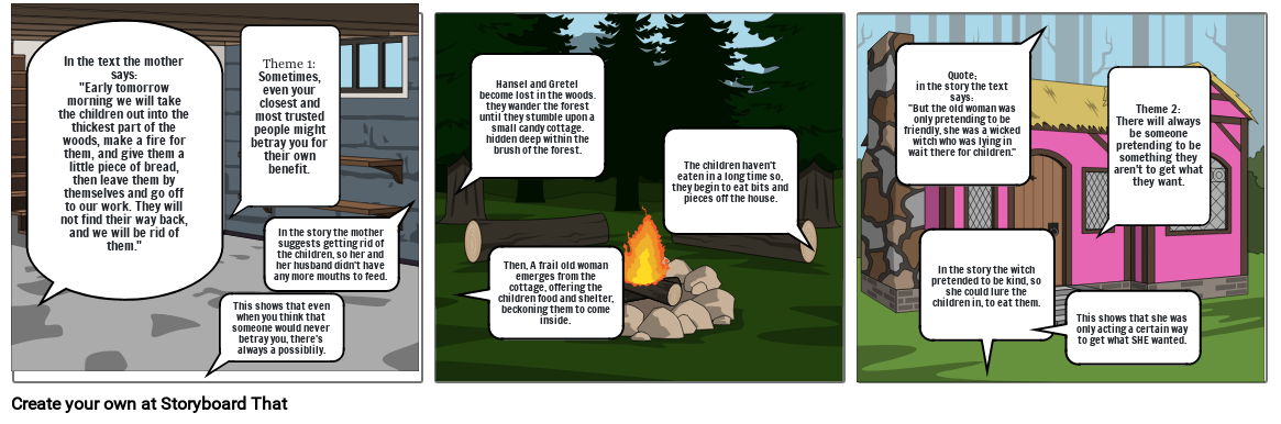 Hansel and Gretel Storyboard Storyboard by 16aa7e6e