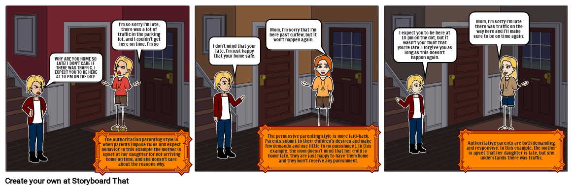 AP Psychology Parenting Styles Storyboard by 17c11e58