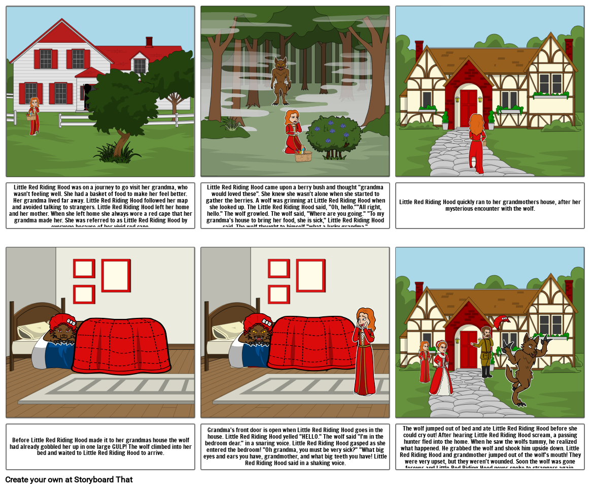 Little Red Riding Hood Storyboard by 1893eb9e54