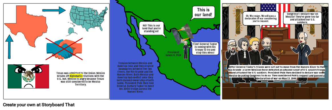 Mexican American War StoryBoard Storyboard por 18b4a39d