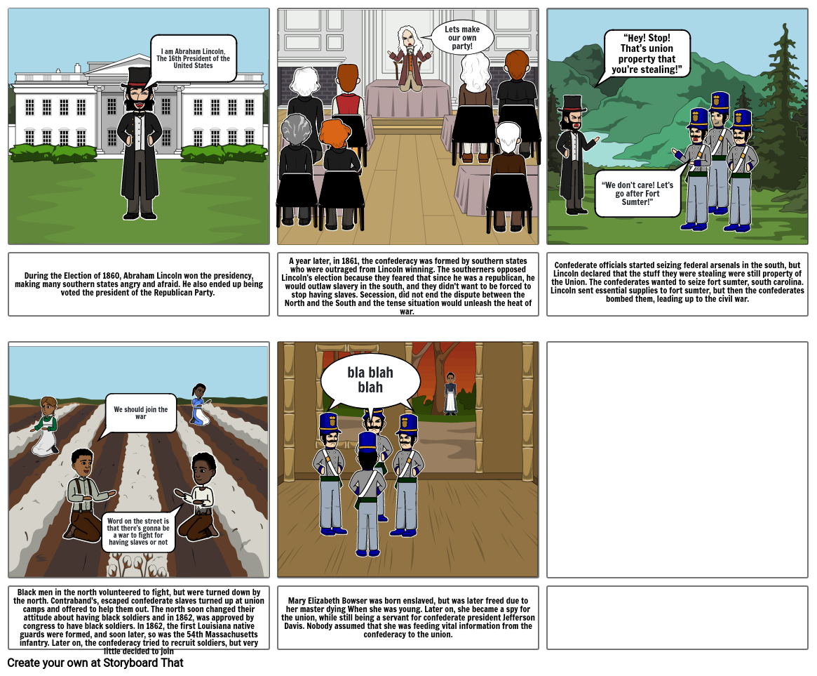 Emancipation Proclamation Comic Script Storyboard