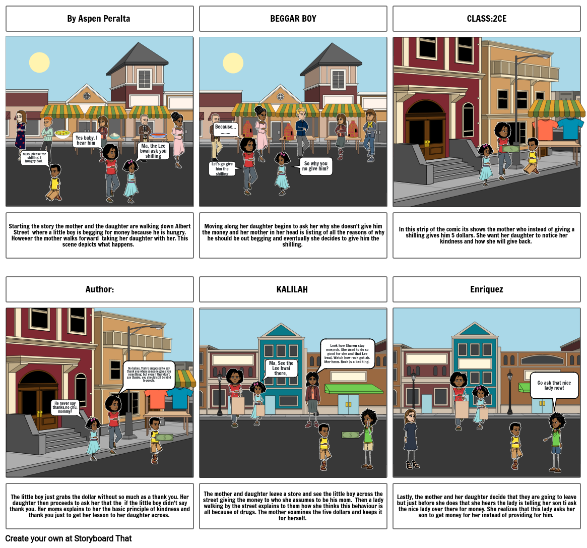 BEGGAR BOY Storyboard By 18dc72ce