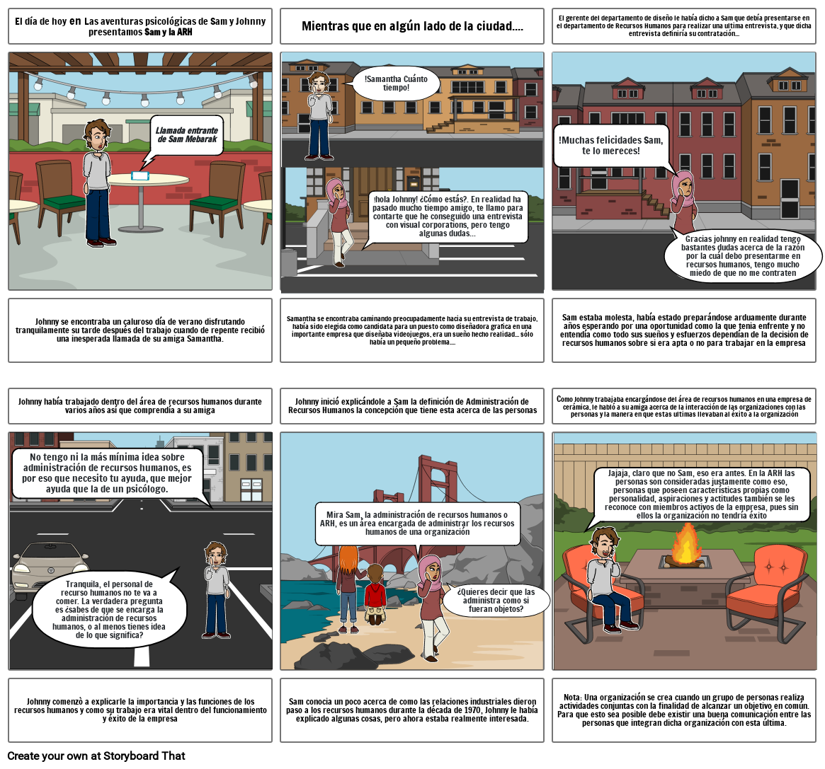 Las aventuras psicológicas de Sam y Johnny Storyboard