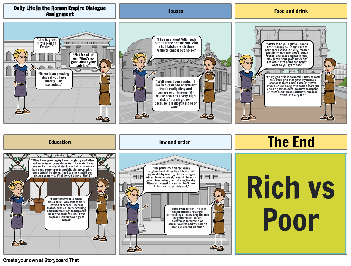 Daily Life in the Roman Empire Dialogue Assignment