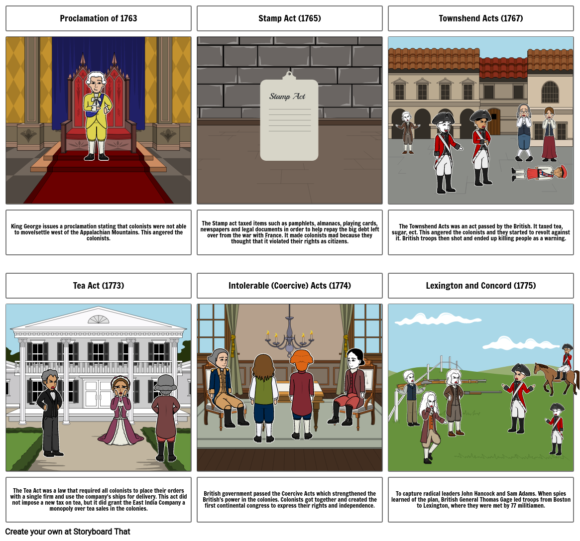 Colonial Unrest Comic Storyboard por 19df76c5