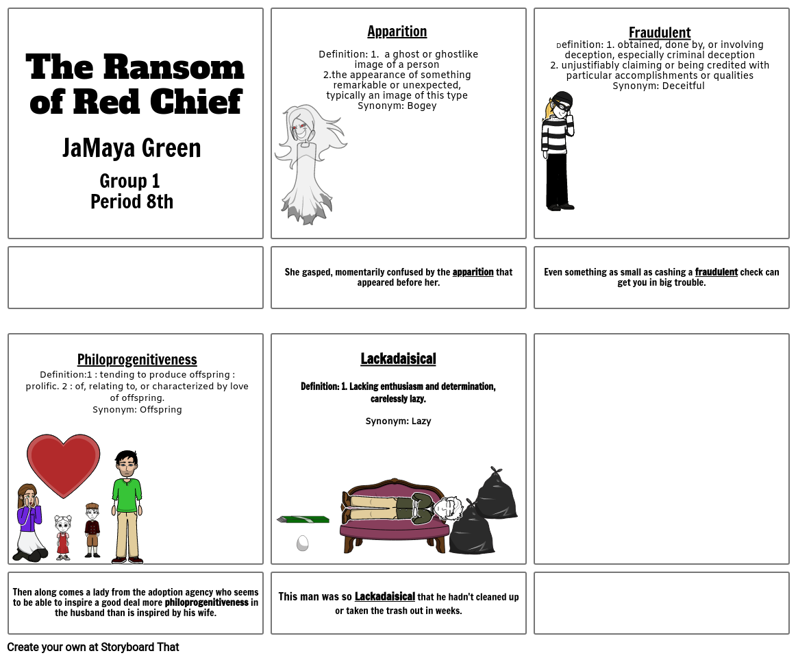 The Ransom of Red Chief Storyboard by 1a23ebde