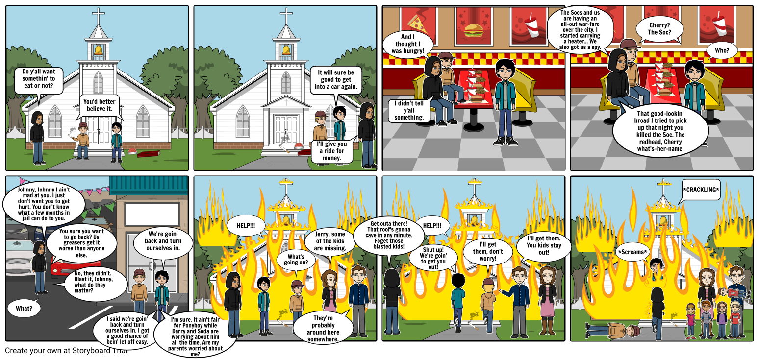 The Outsiders Final Project Storyboard por 1b0fc980