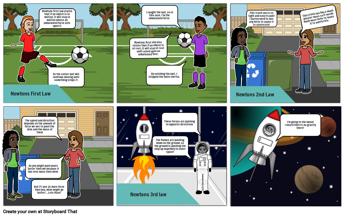 Newtons Law Storyboard by 1b84de2a
