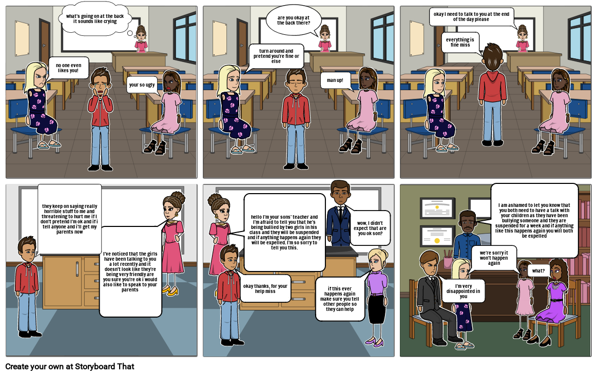 Bullying Storyboard by 1bbf27aa