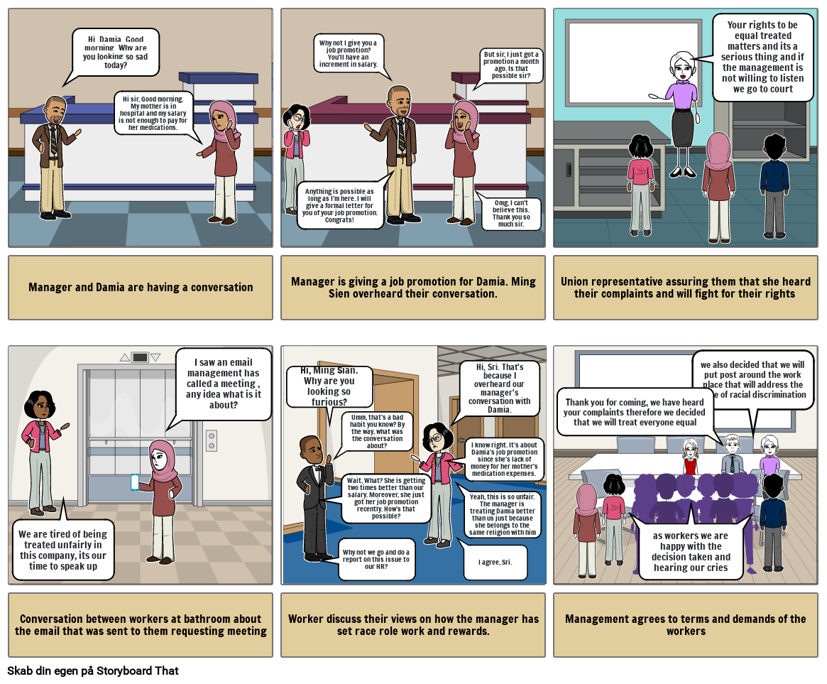 Story on discrimination Storyboard by 1be2a564