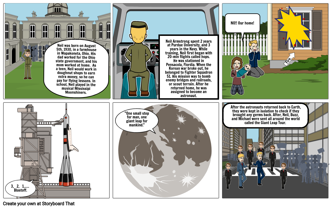 Neil Armstrong Storyboard por 1c2fecb3