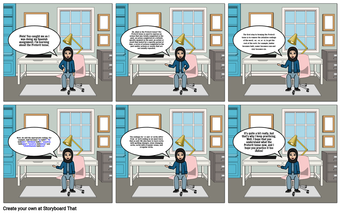 My Understanding Of The Preterit Storyboard par 1c33acae