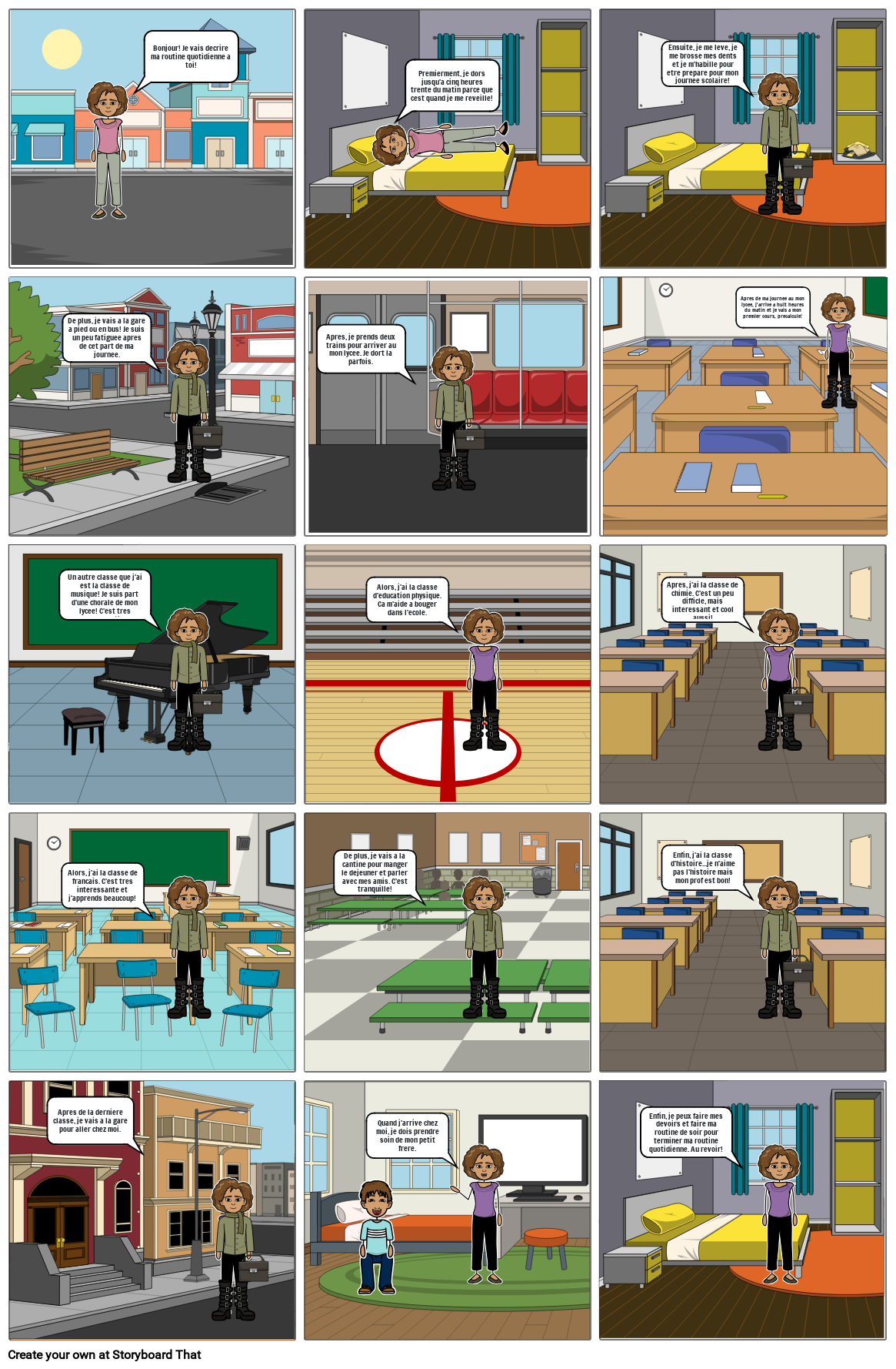 MA ROUTINE QUOTIDIENNE Storyboard por 1c9b9df4