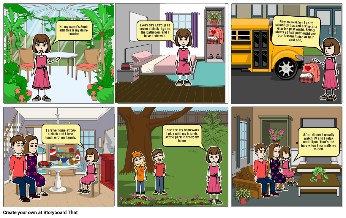 My Daily Routine Storyboard By 1cadc828
