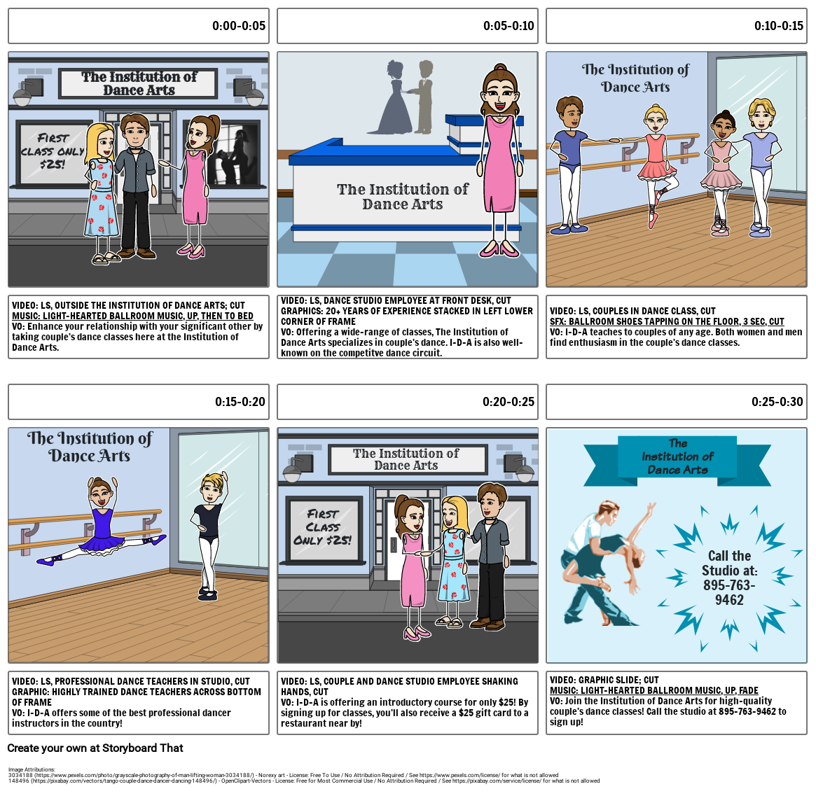Electronic Media Dance Studio Storyboard by 1ce43b92