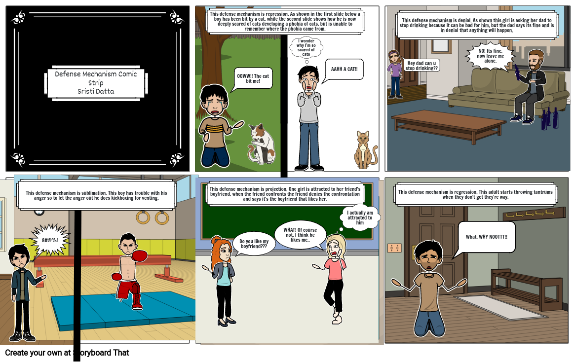 Defense Mechanism Comic Storyboard by 1d4a3f2f