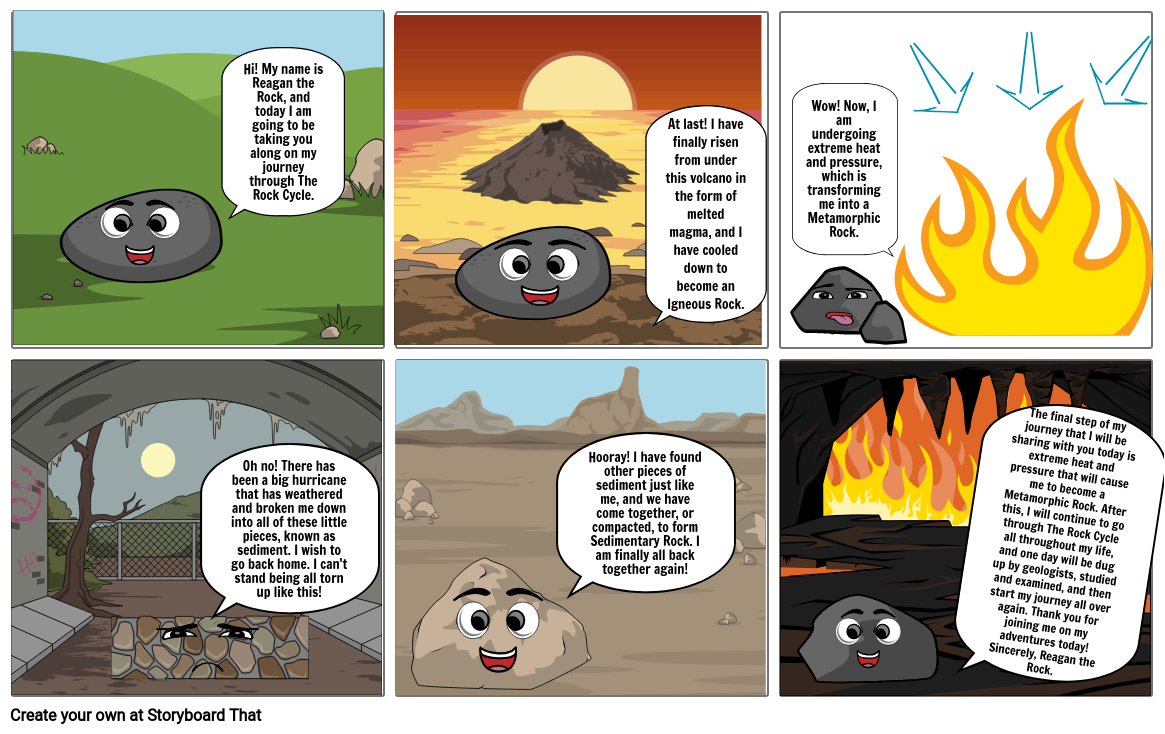 Reagan's Rock Cycle Storyboard por 1e00b70e