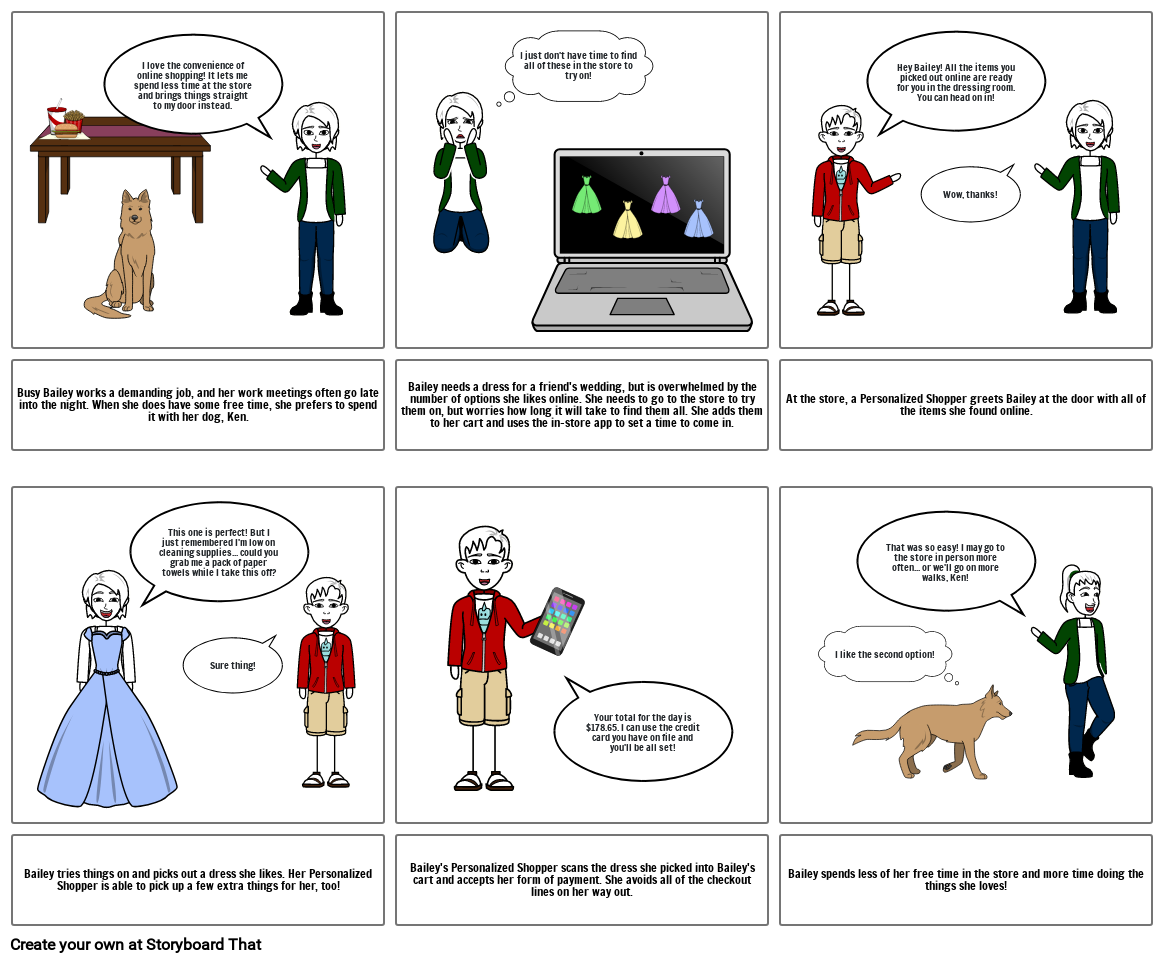 Busy Bailey Storyboard por 1e140a8e