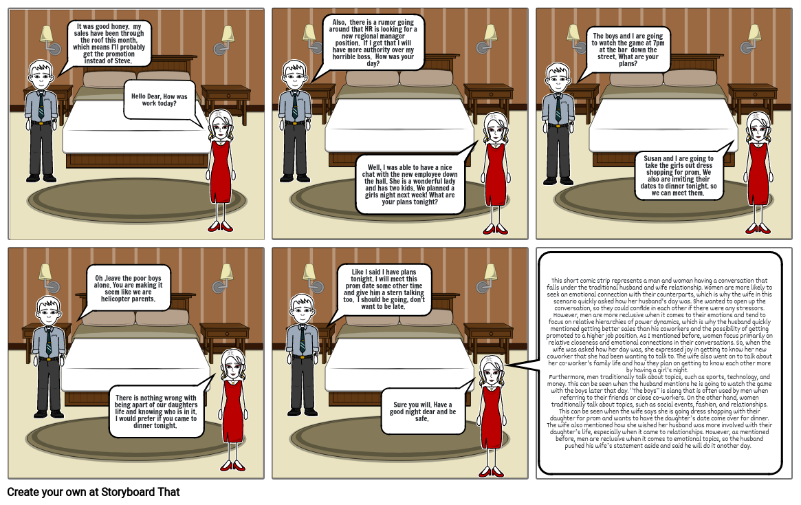 Conversation between a man and woman Storyboard