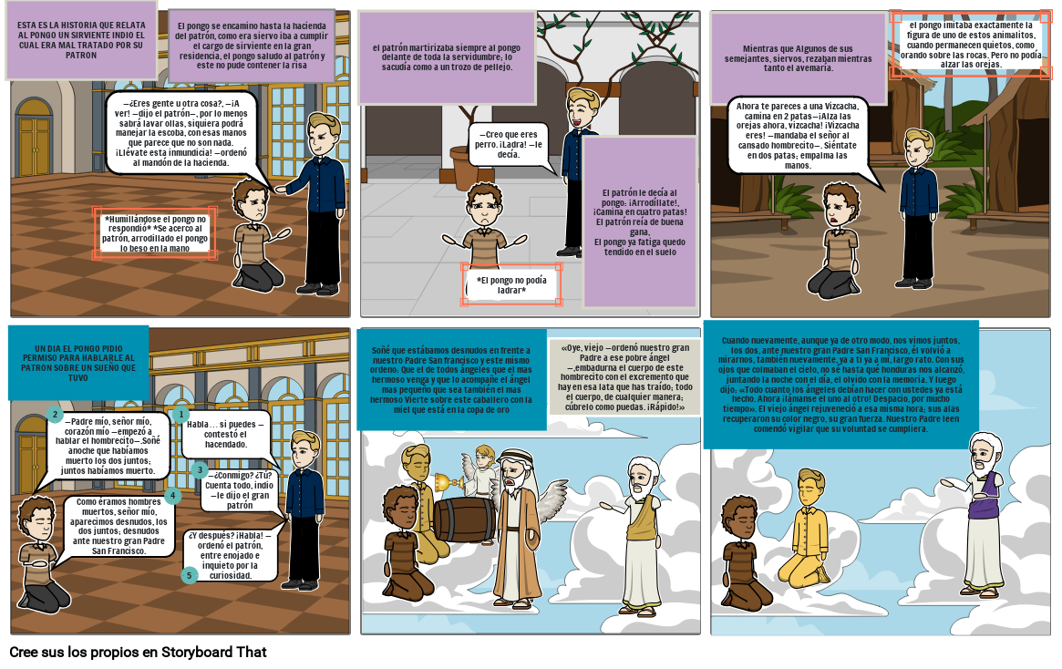 EL SUEÑO DEL PONGO Storyboard by 1e5c0e07
