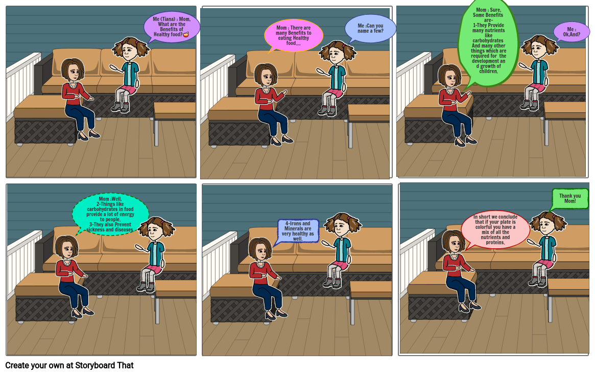 Value Dialogue Between Mom And Me Storyboard By 1e849ece