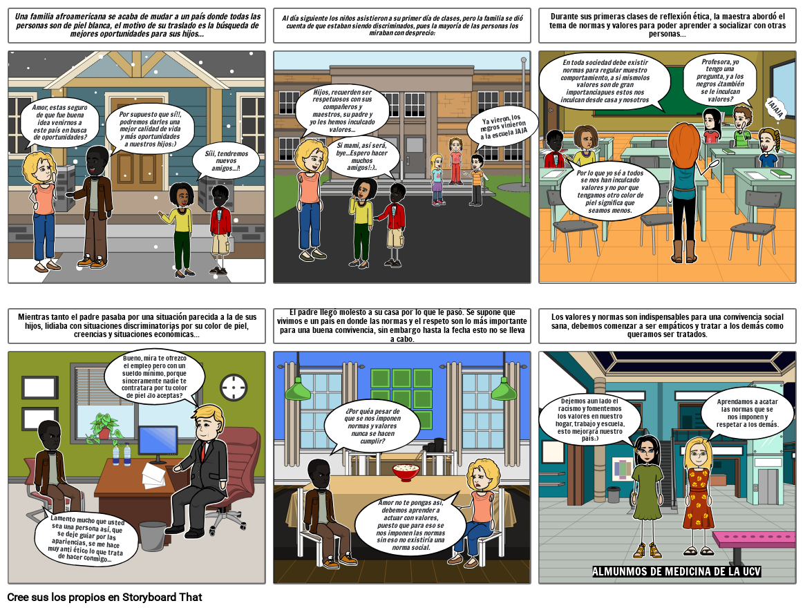 EL RACISMO Storyboard by 1e9ce50d