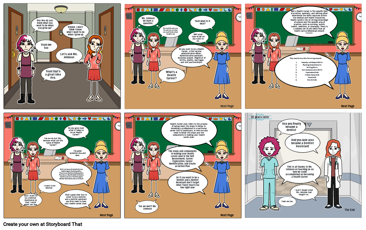 Health Career Comic Storyboard by 1ebc4511