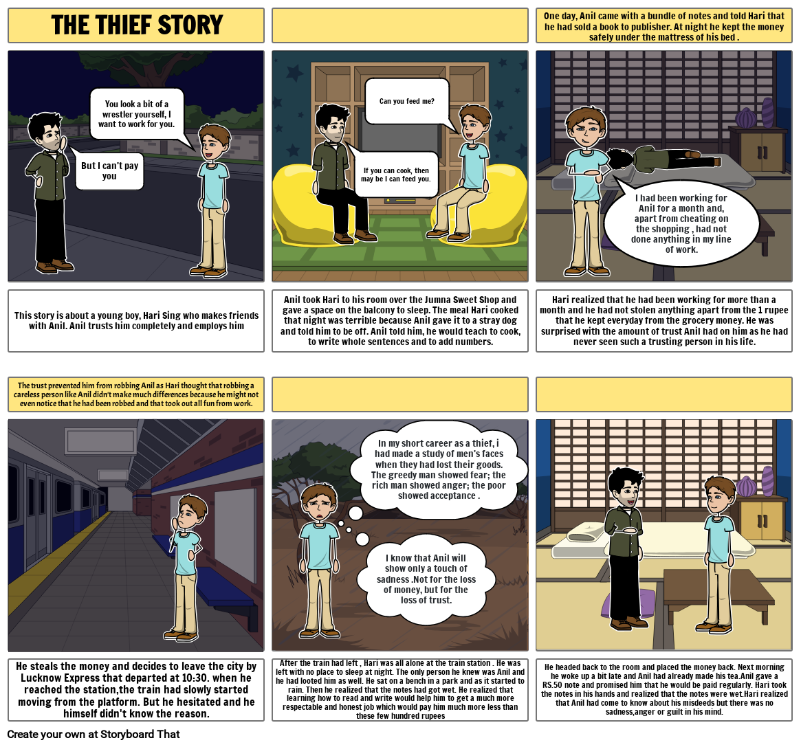 The theif's story Storyboard por 1ef0e0b6