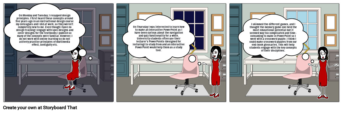 Marisa Montemarano Week 4 self-reflection Storyboard